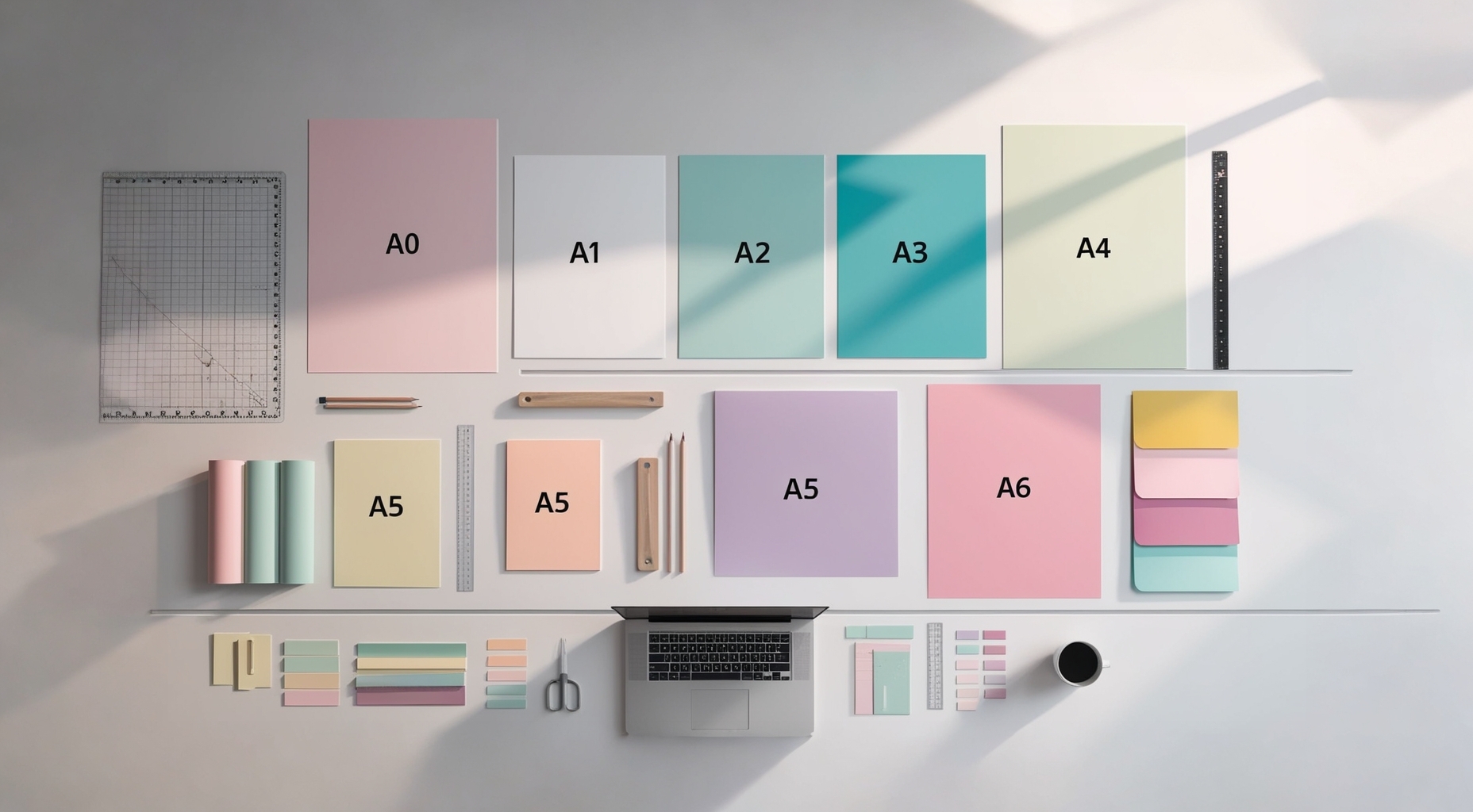 Complete Guide to Paper Sizes: A0, A1, A2, A3, A4, A5, and A6 - Blog da Nerd Stickers